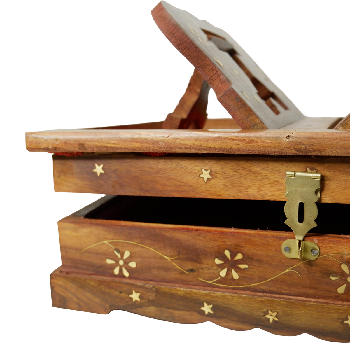 Ramayan & Gita box Foldable Wooden Holy Book Stand